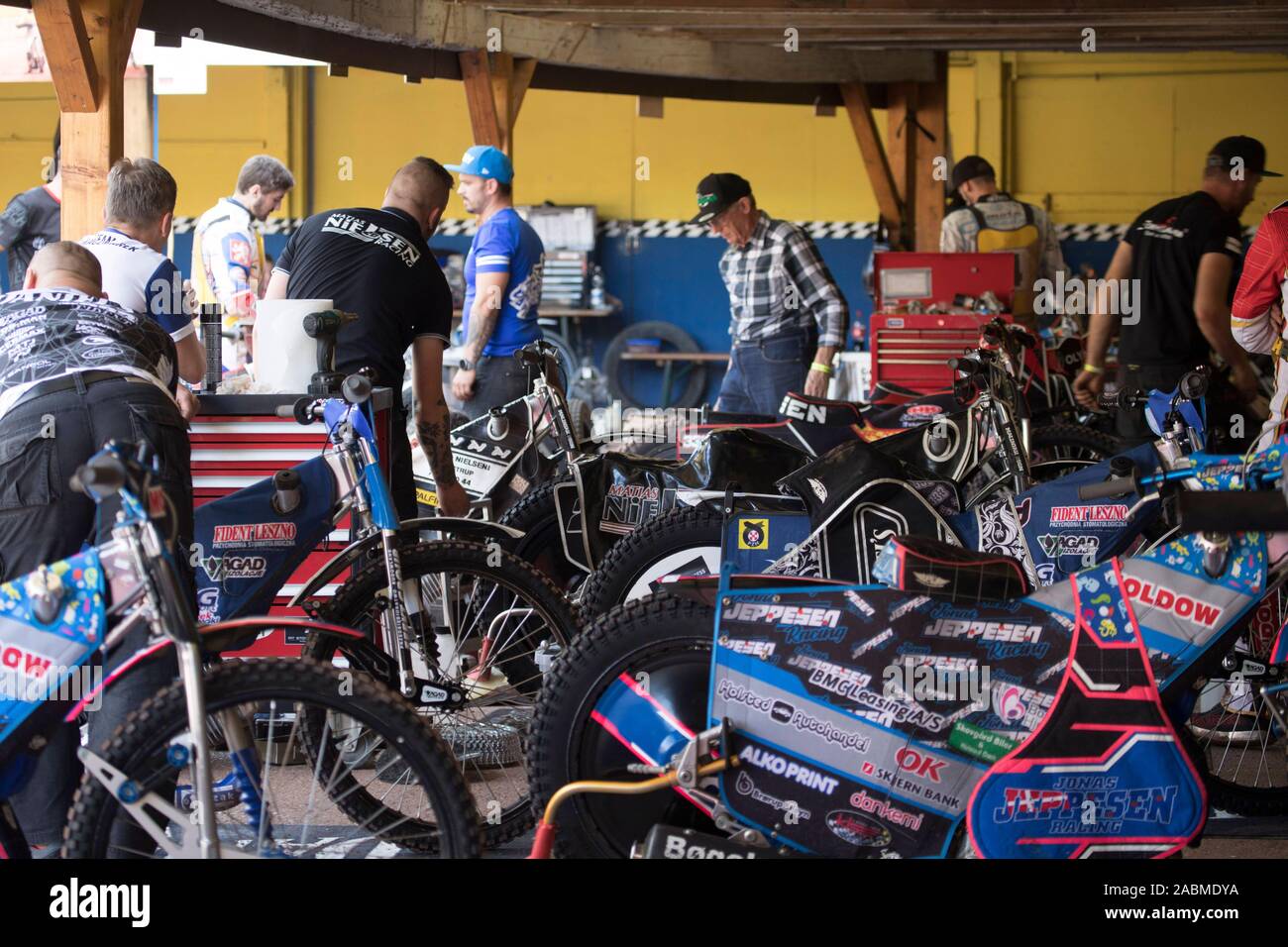 Race day on the speedway racetrack of the MSCO in Olching. The picture ...