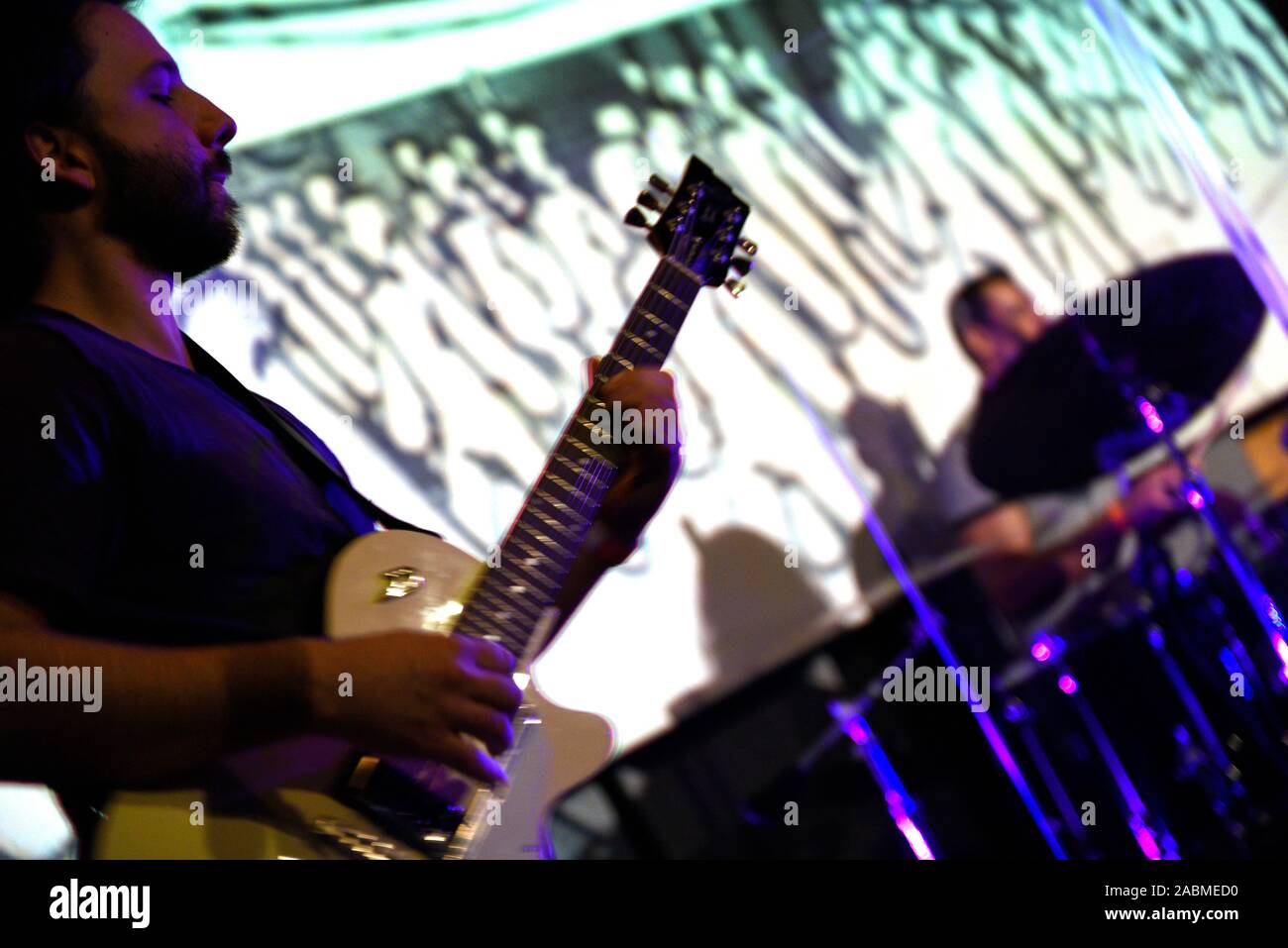 The band "Spooner" during a performance at the Digital Analog Festival ...