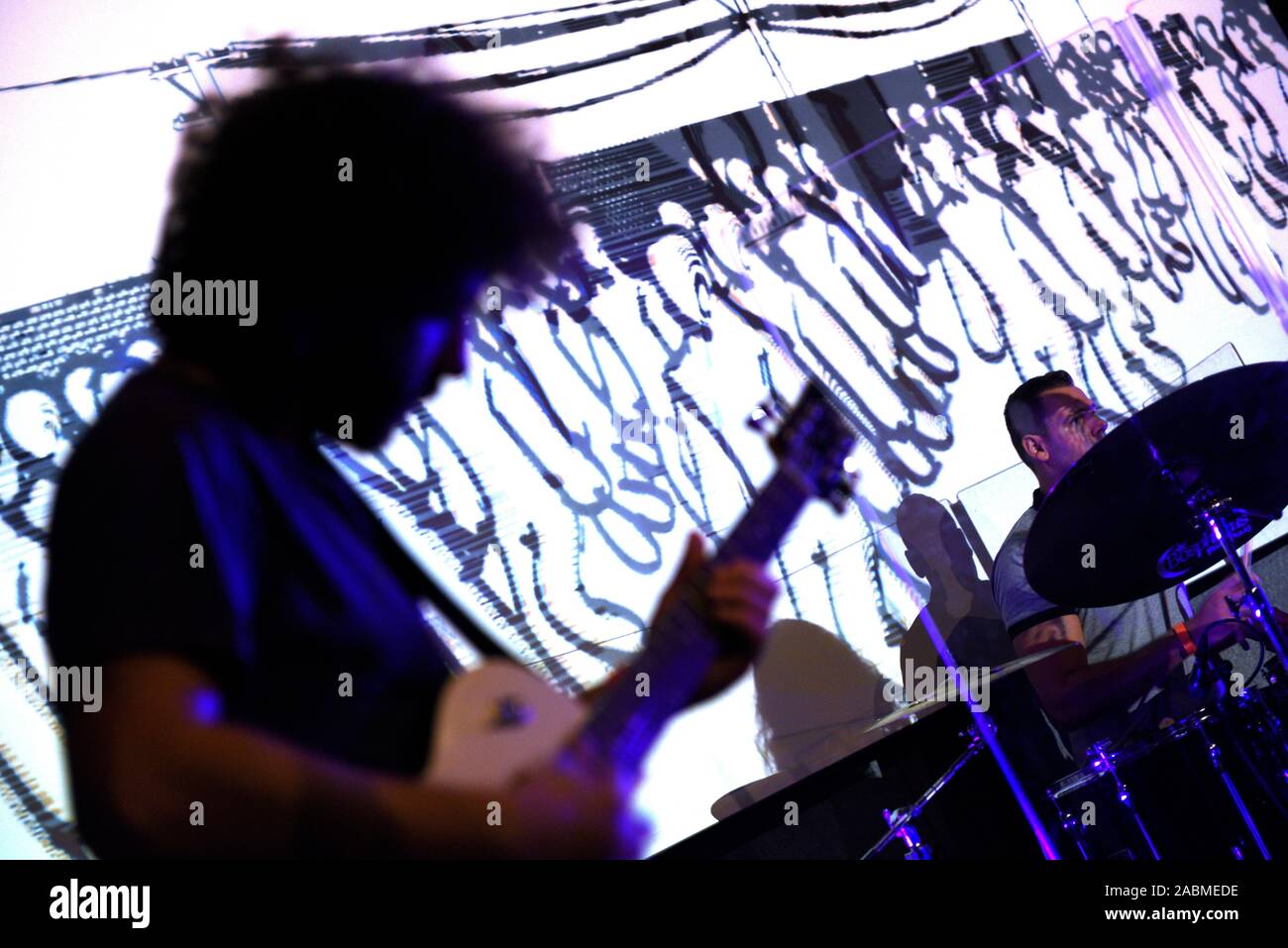 The band "Spooner" during a performance at the Digital Analog Festival ...