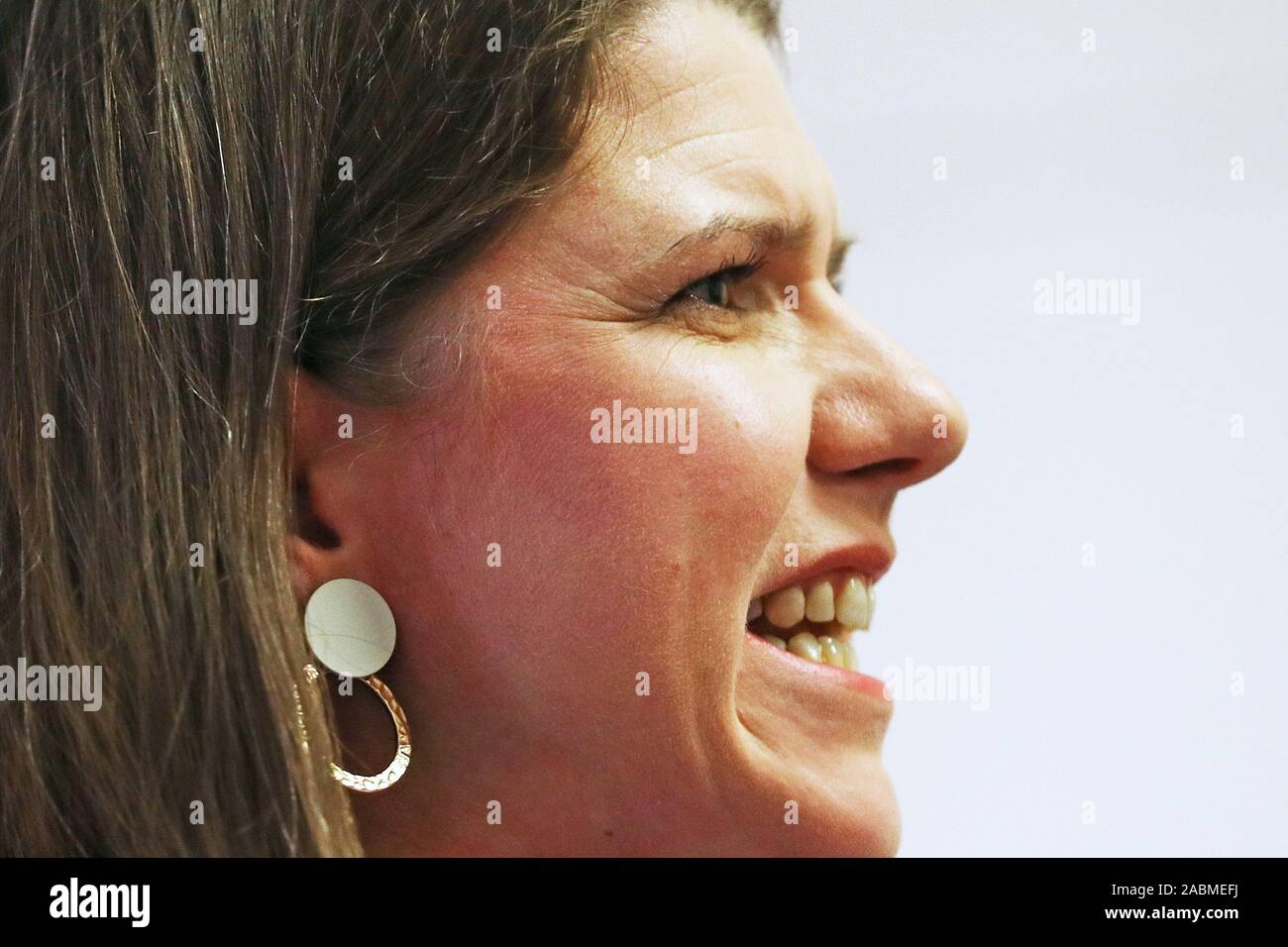 Liberal Democrat leader Jo Swinson makes a speech at Prince Philip ...