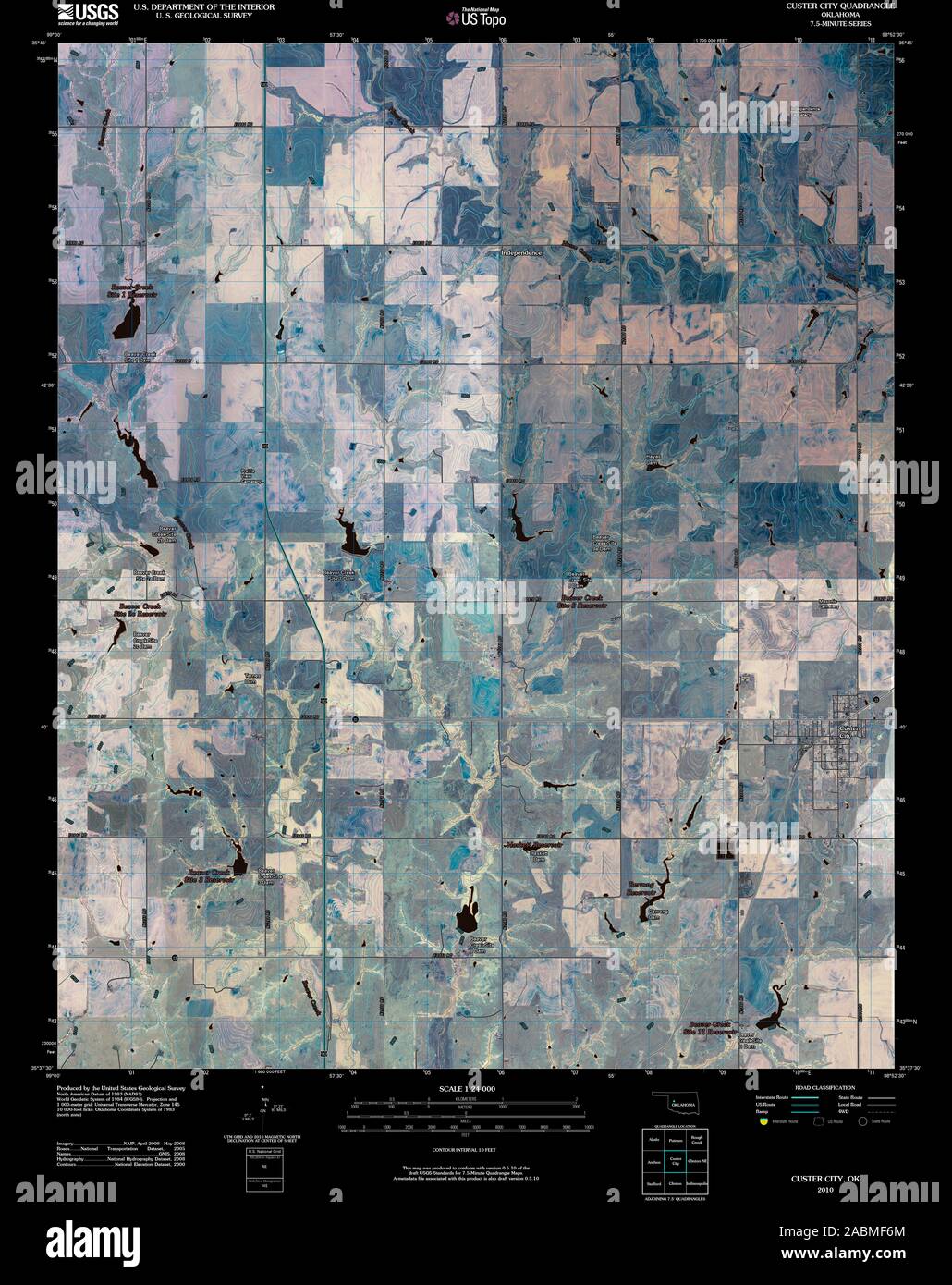 Map of custer city hi-res stock photography and images - Alamy