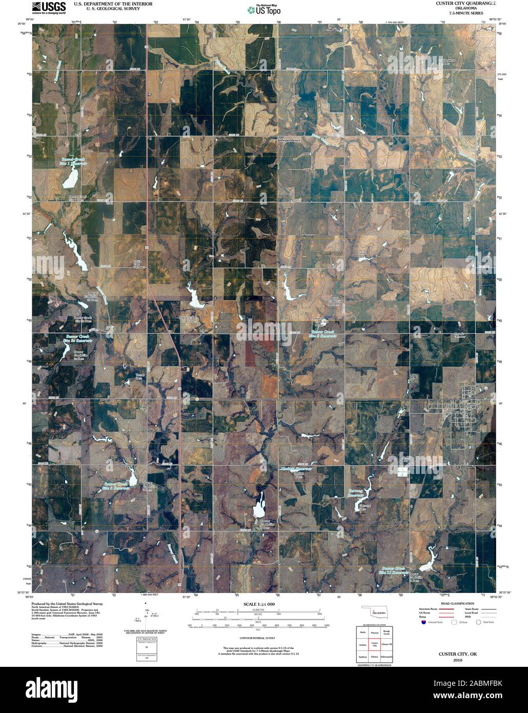 Map of custer city hi-res stock photography and images - Alamy