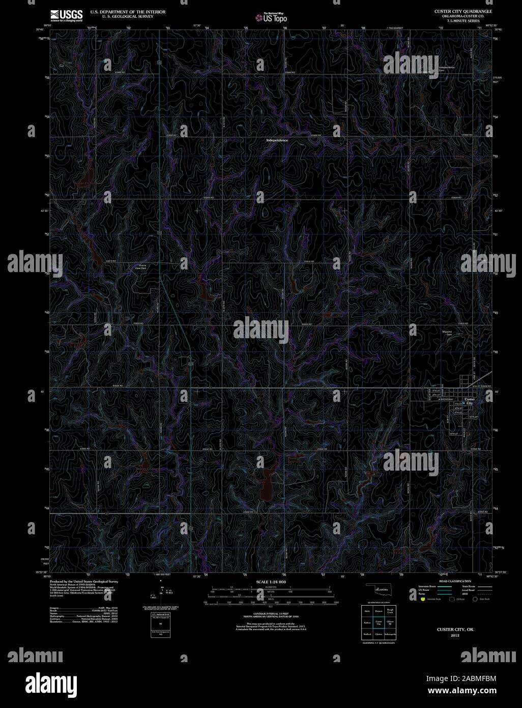 Map of custer city hi-res stock photography and images - Alamy