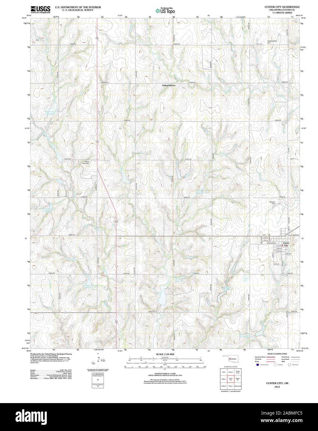 Map of custer city hi-res stock photography and images - Alamy