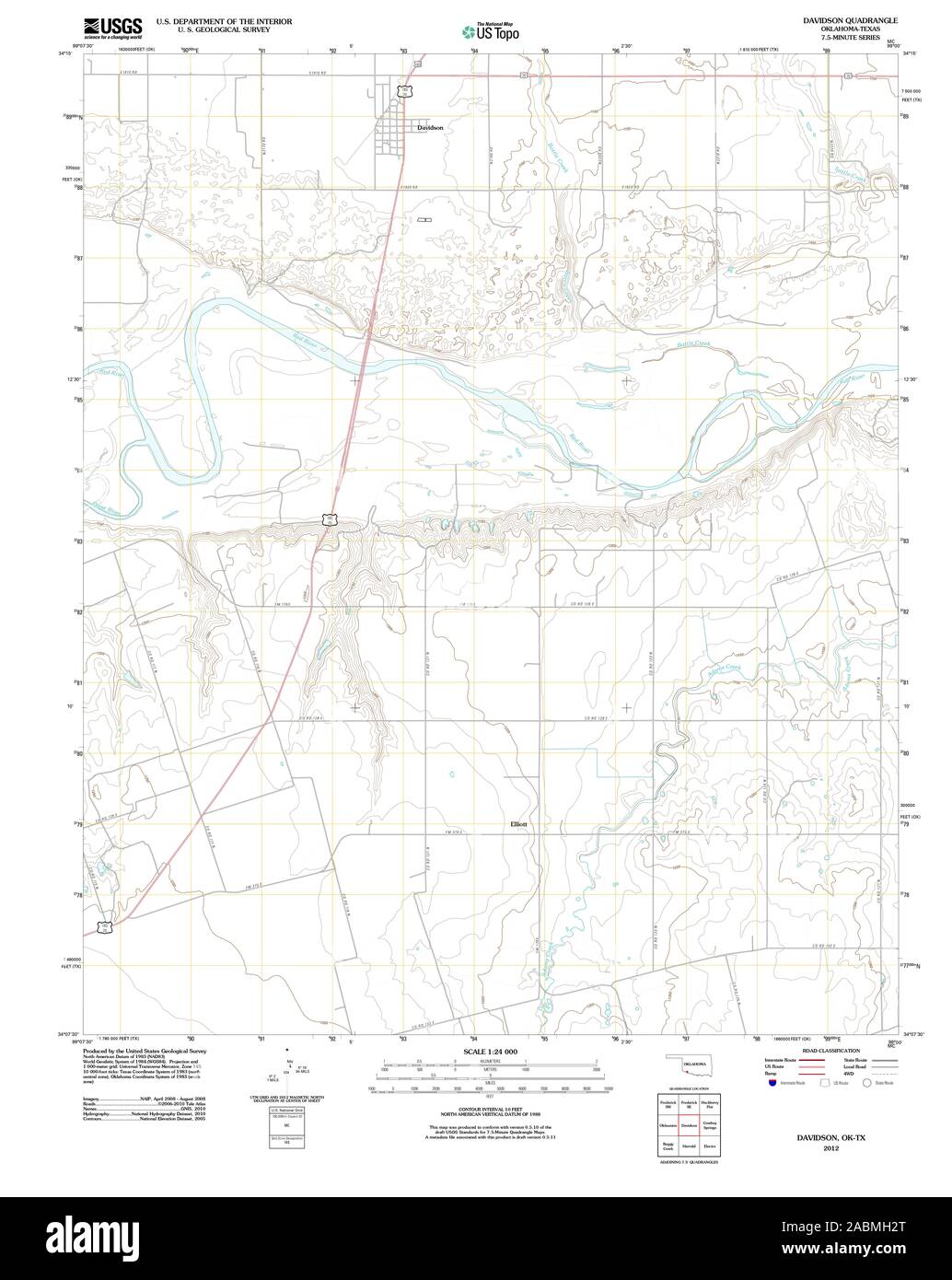 Davidson oklahoma map hi-res stock photography and images - Alamy