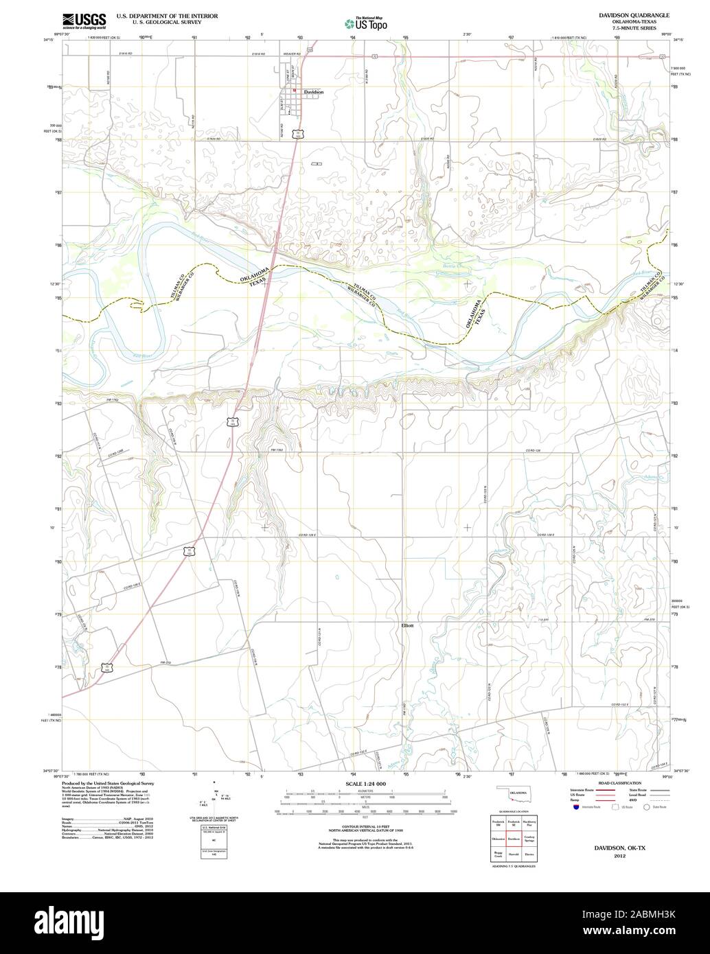 Davidson oklahoma map hi-res stock photography and images - Alamy