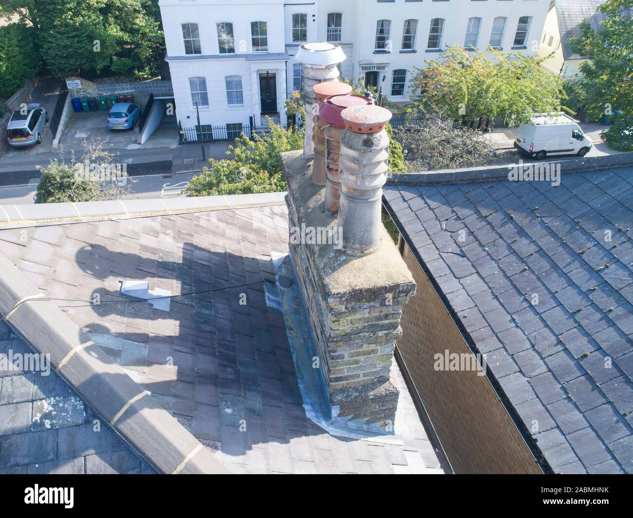 Aerial views of a slate roof hi-res stock photography and images - Alamy