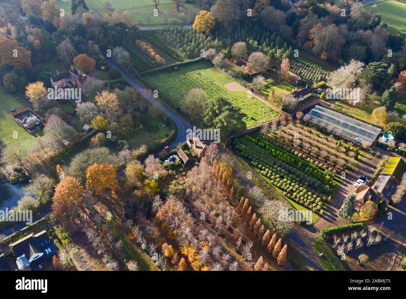 aerial photographs of tree nursery Stock Photo - Alamy