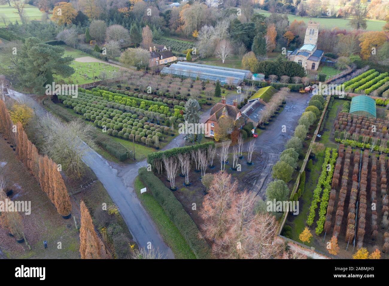 aerial photographs of tree nursery Stock Photo - Alamy