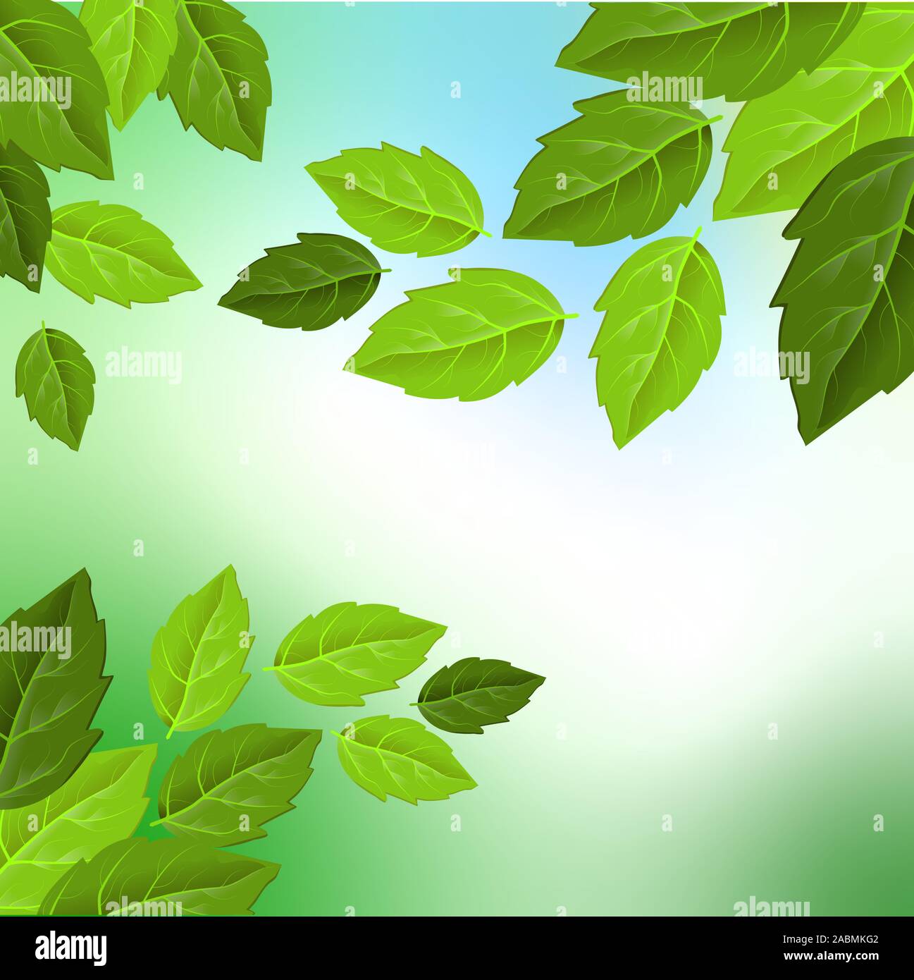 Beautiful leaves on sky background, great design for any purposes ...