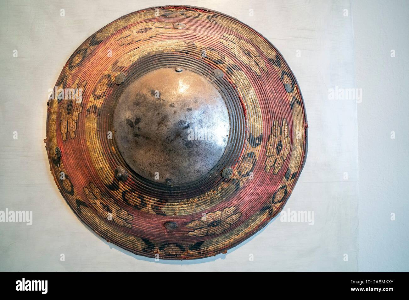 Ottoman ancient shield on white Stock Photo - Alamy