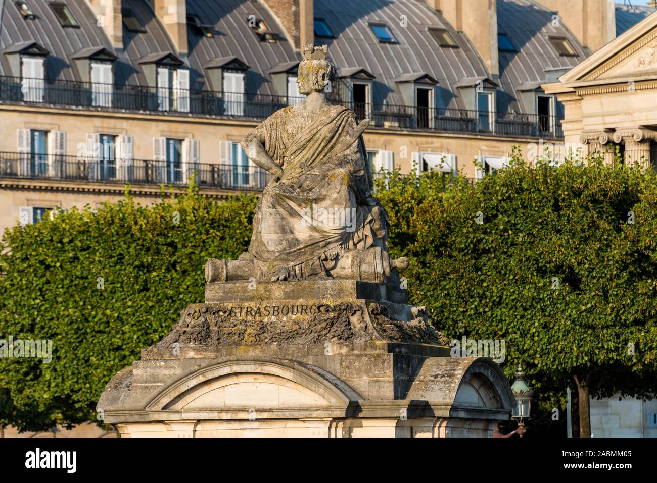 Strasbourg statue within Place de la Concorde in Paris, France, the ...