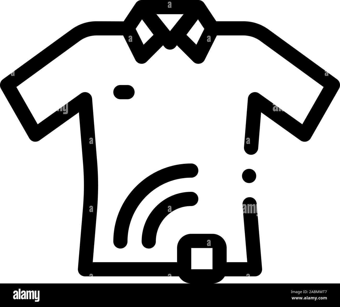 T-shirt with Signal Sensor Icon Vector Outline Illustration Stock ...