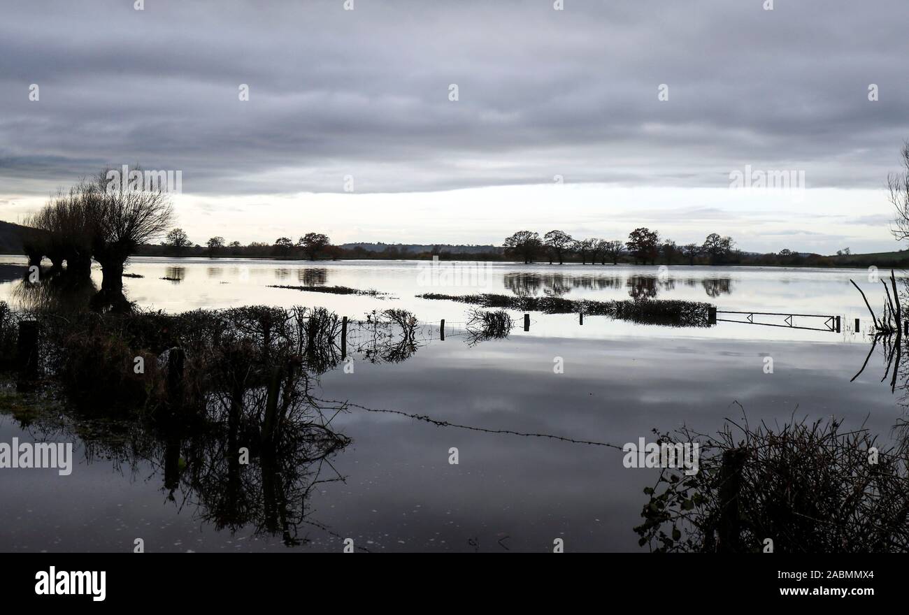 The river Severn has flooded fields near lower Apperley in ...
