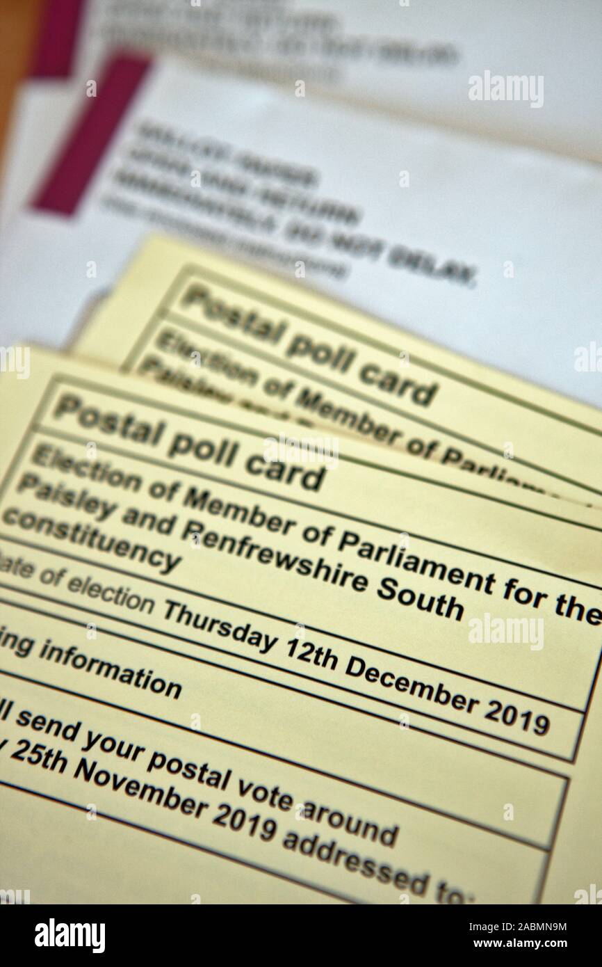 Postal poll card Stock Photo - Alamy