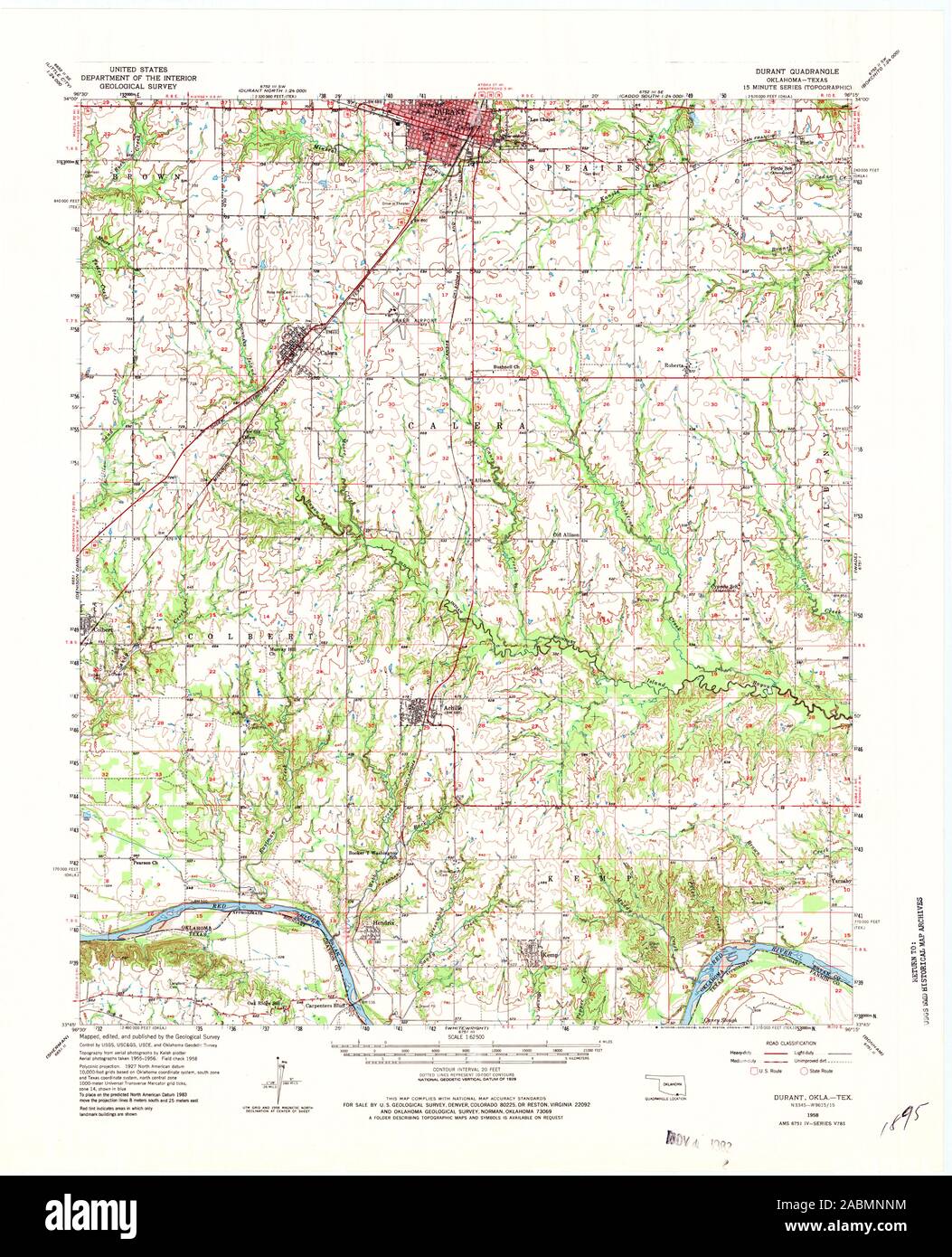 Map of durant oklahoma hi-res stock photography and images - Alamy