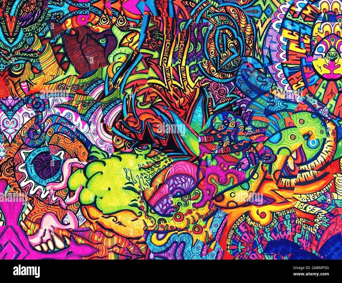 COLORFUL LSD WALLPAPERS Stock Photo - Alamy