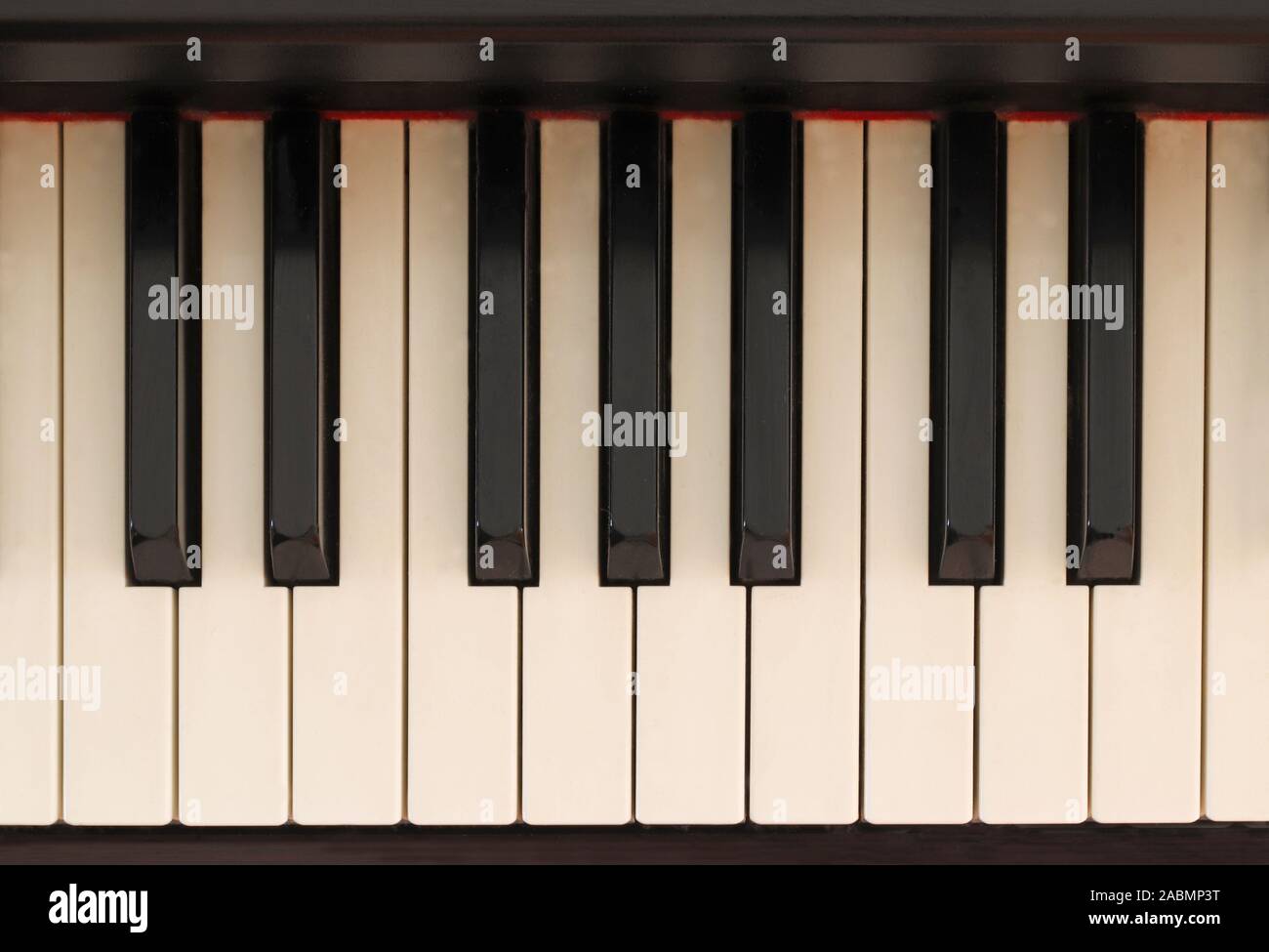 top view of a part of a keyboard, black and white piano keys Stock ...