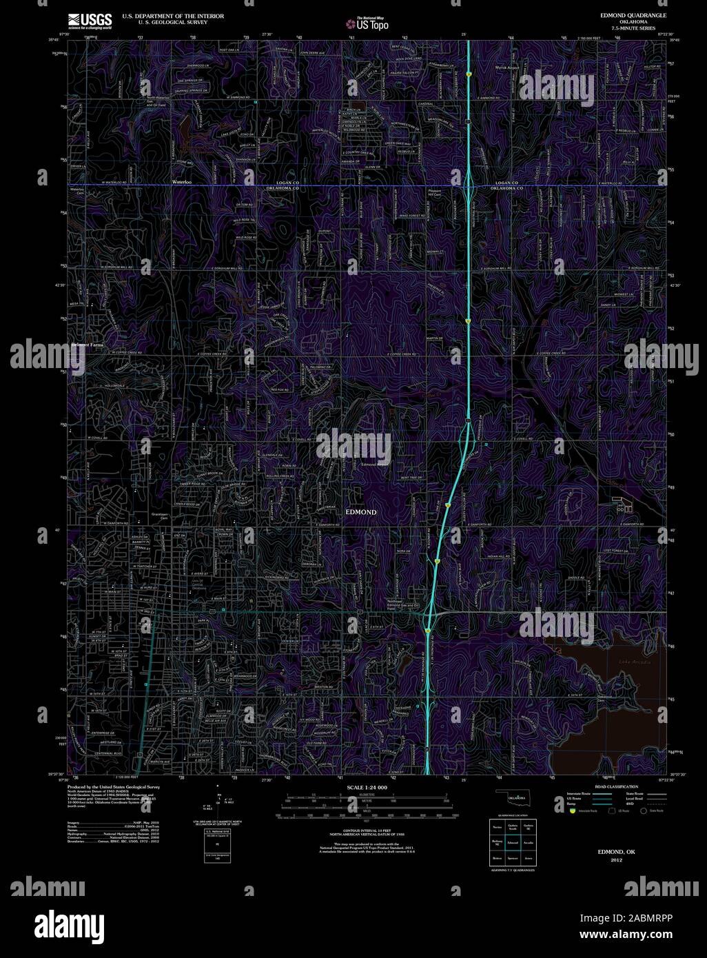 Edmond oklahoma map hi-res stock photography and images - Alamy