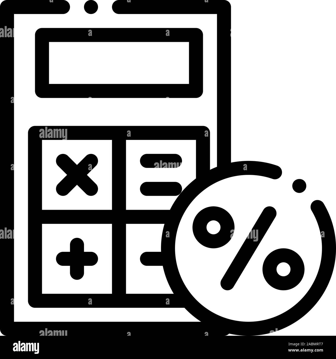 Math Calculator for Calculations Icon Vector Outline Illustration Stock ...