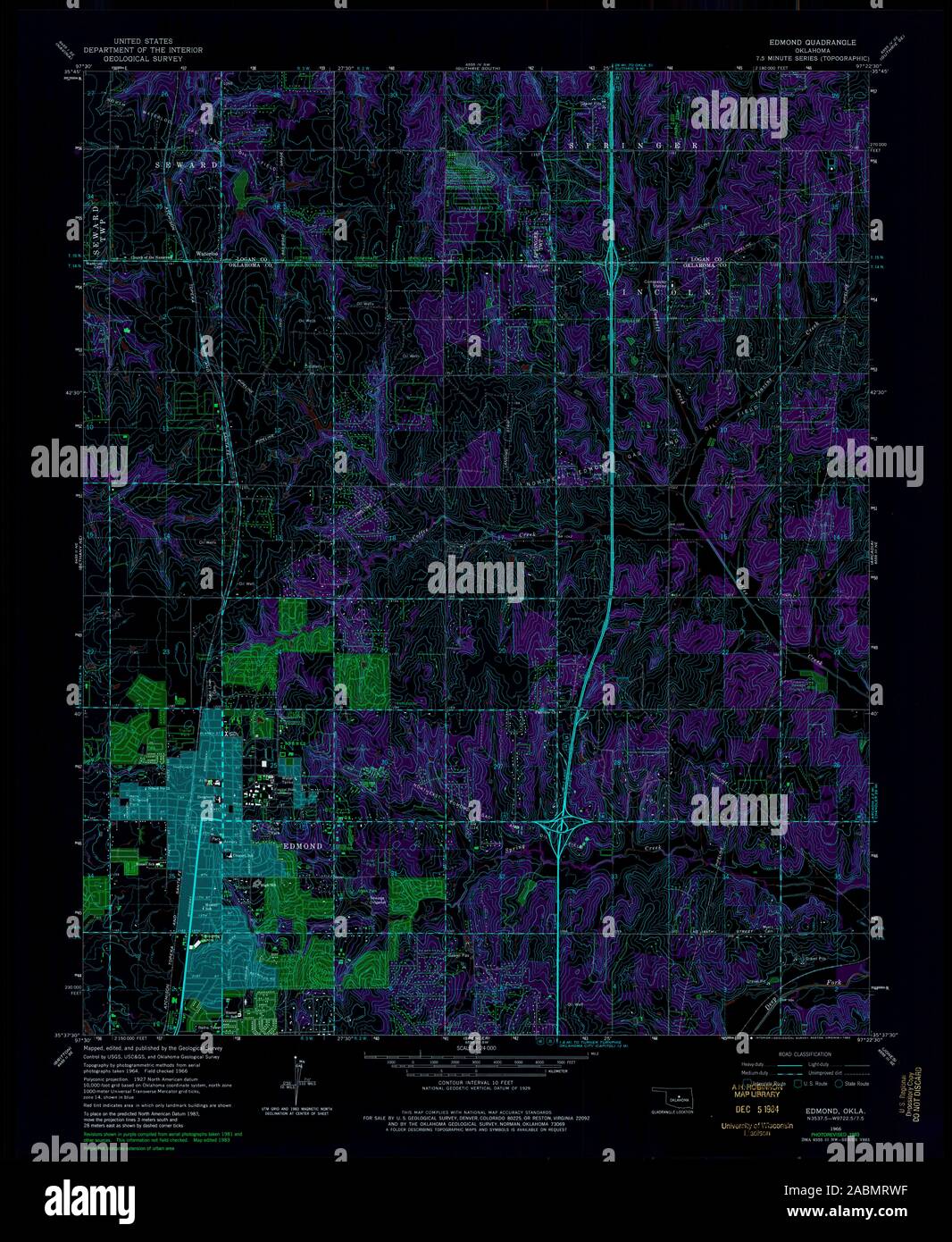 Map of edmond oklahoma hi-res stock photography and images - Alamy