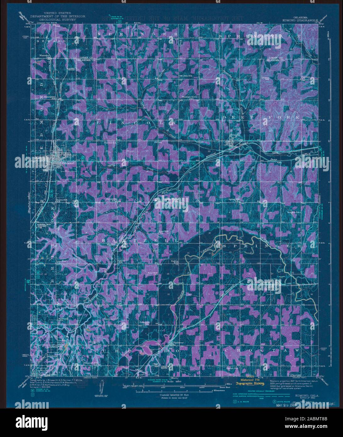 Map of edmond oklahoma hi-res stock photography and images - Alamy
