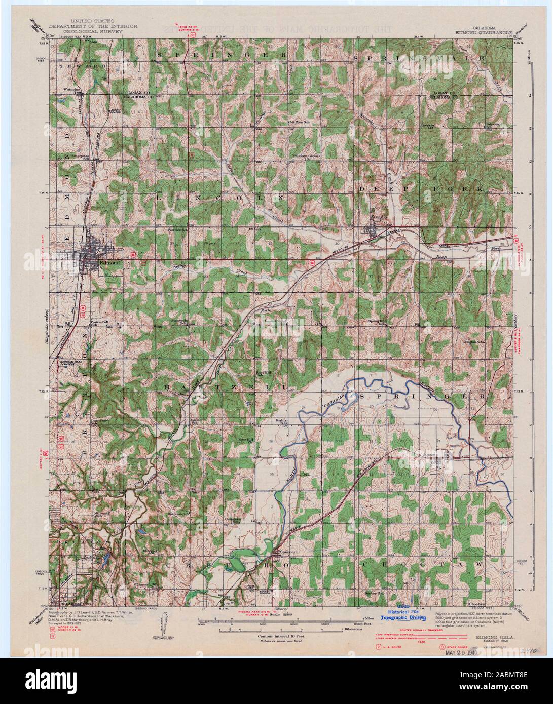 Map of edmond oklahoma hi-res stock photography and images - Alamy