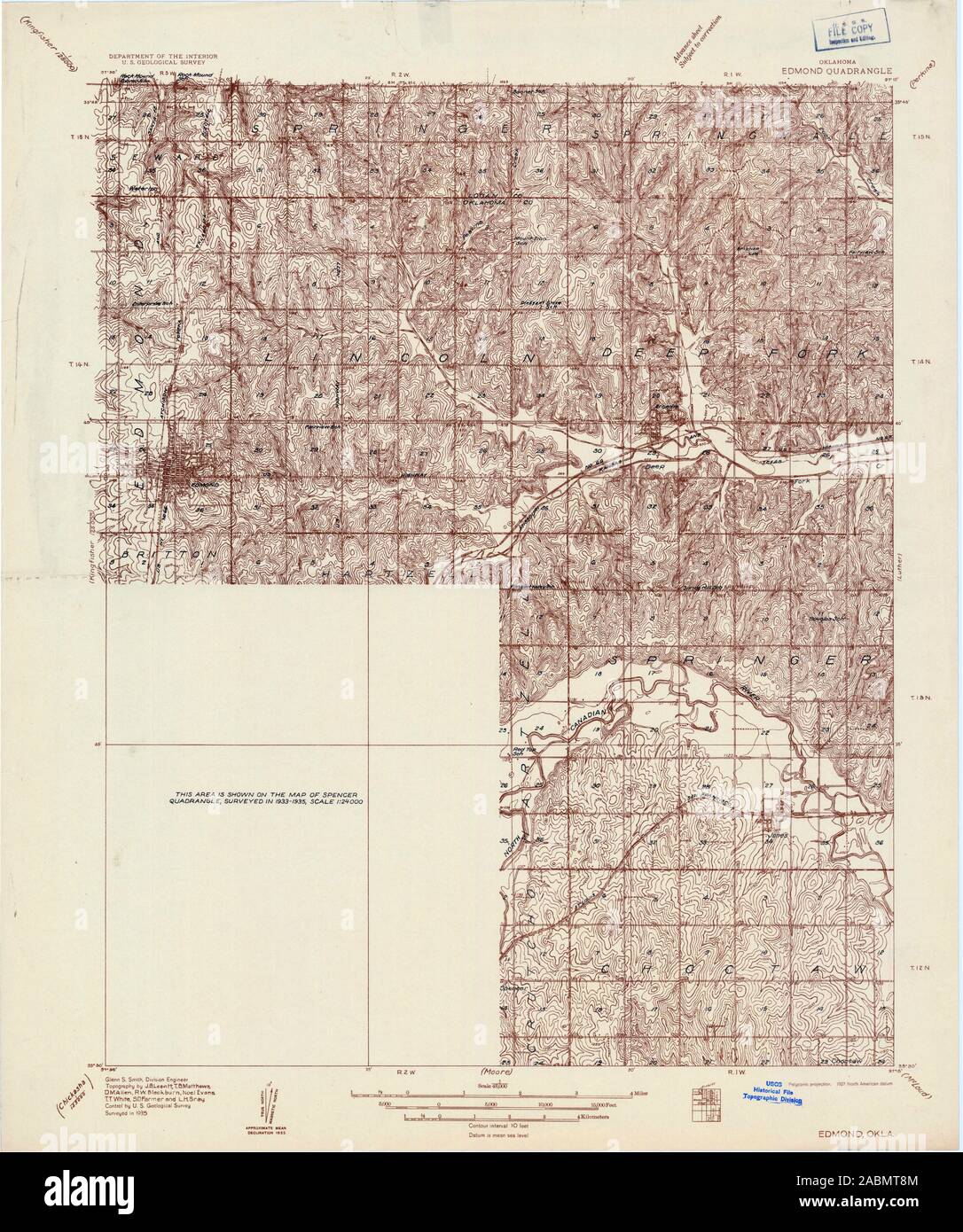 Map of edmond oklahoma hi-res stock photography and images - Alamy