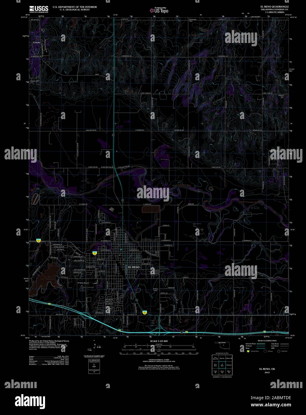 Reno oklahoma map hi-res stock photography and images - Alamy