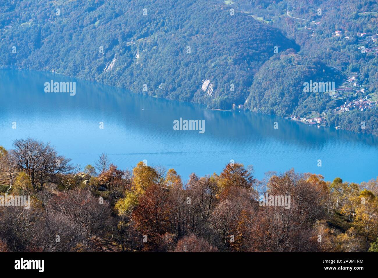 Lake Orta, North Italy. Picture taken from Mount Mottarone Stock Photo ...