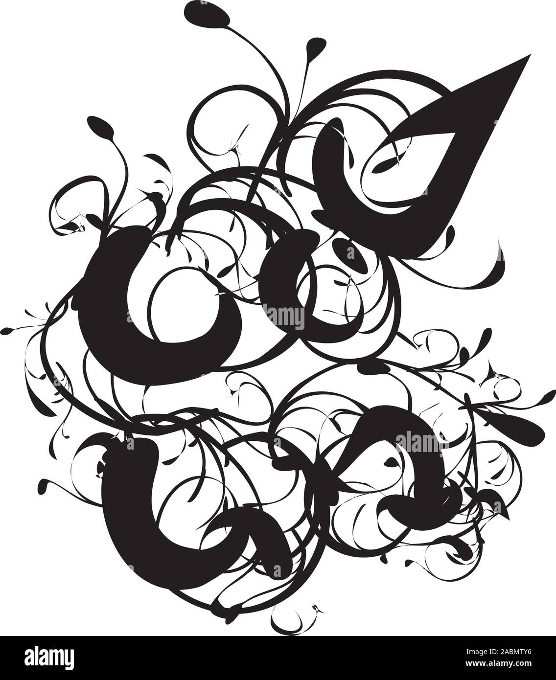 Illustration of floral ornamental design element Stock Vector Image ...