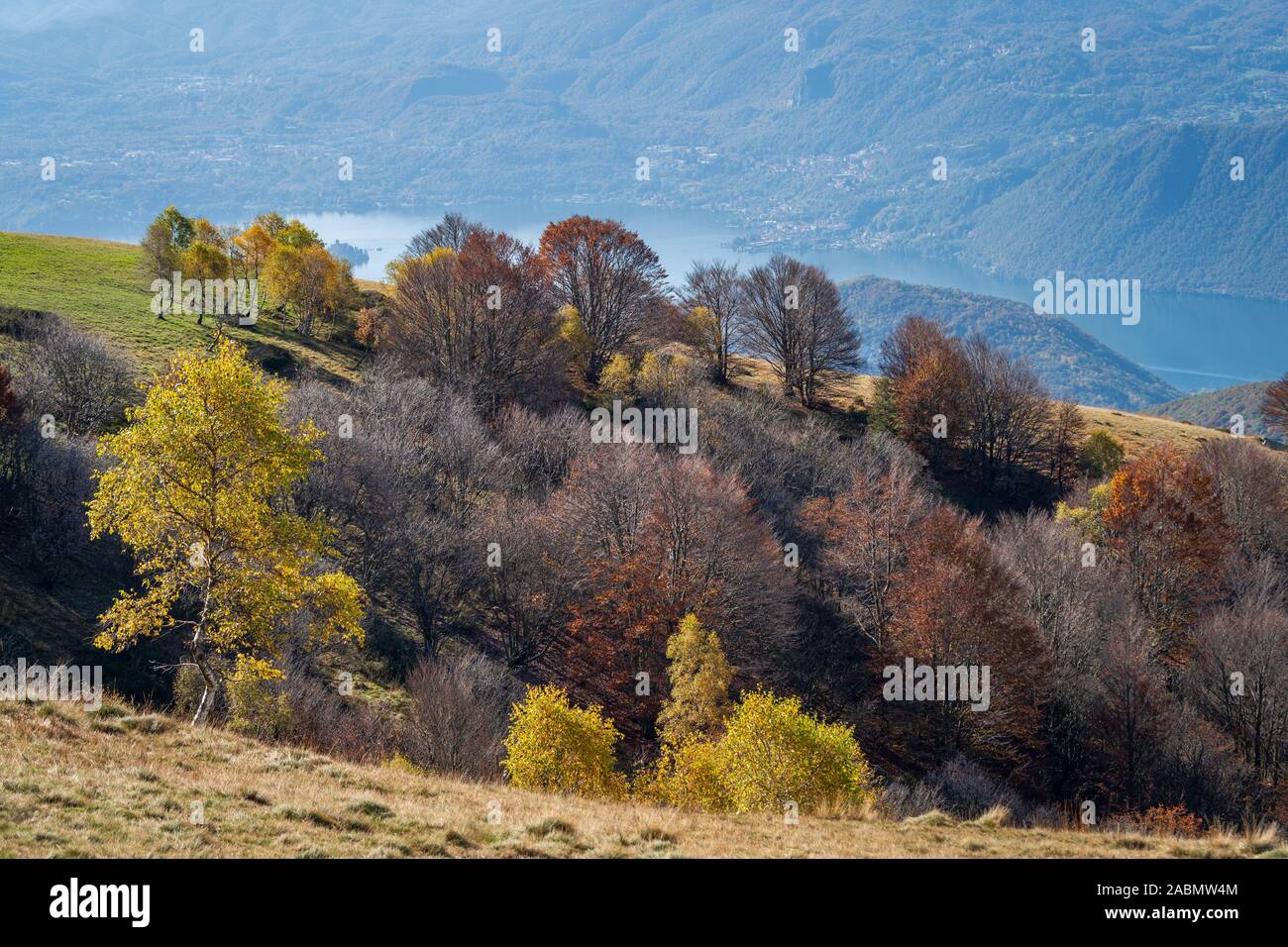 Lake Orta, North Italy. Picture taken from Mount Mottarone Stock Photo ...