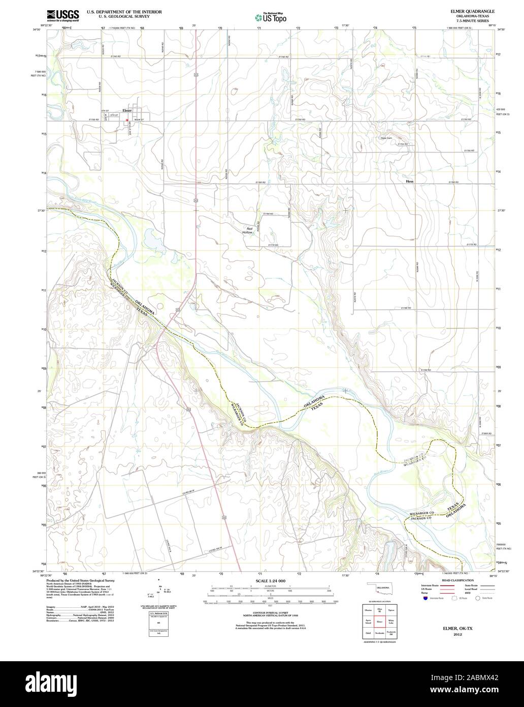 Map of elmer oklahoma hi-res stock photography and images - Alamy