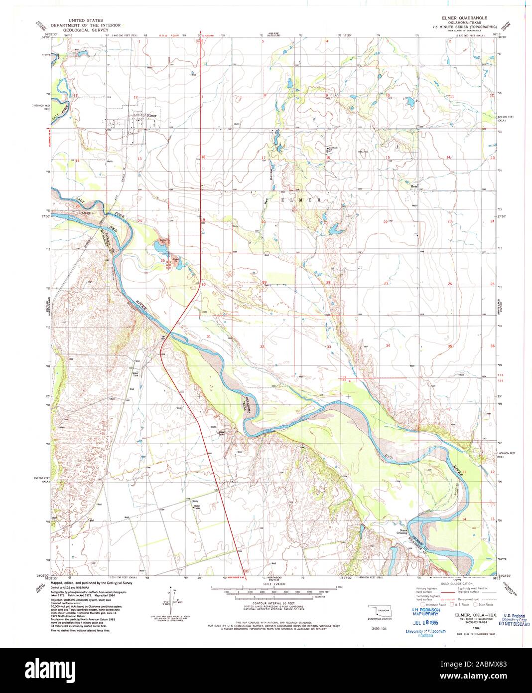 Map of elmer oklahoma hi-res stock photography and images - Alamy