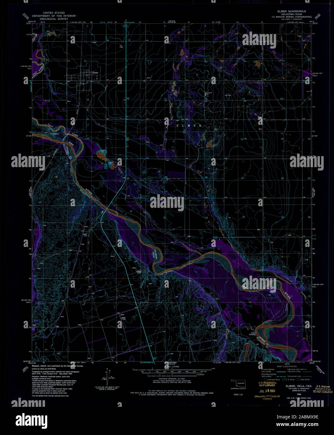 Map of elmer oklahoma hi-res stock photography and images - Alamy