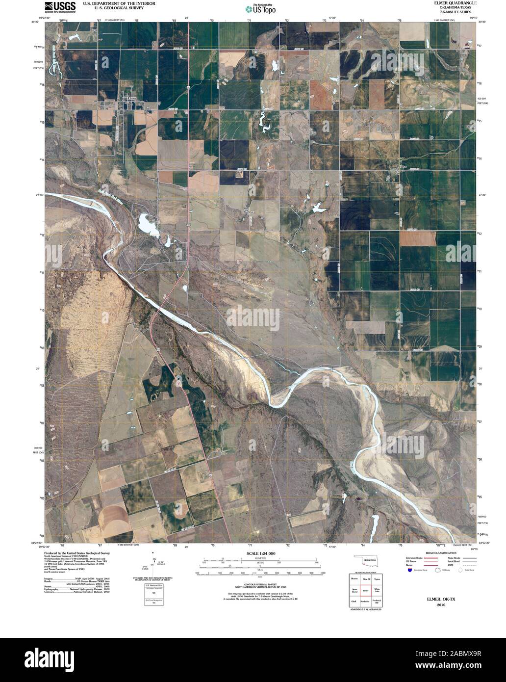 Map of elmer oklahoma hi-res stock photography and images - Alamy