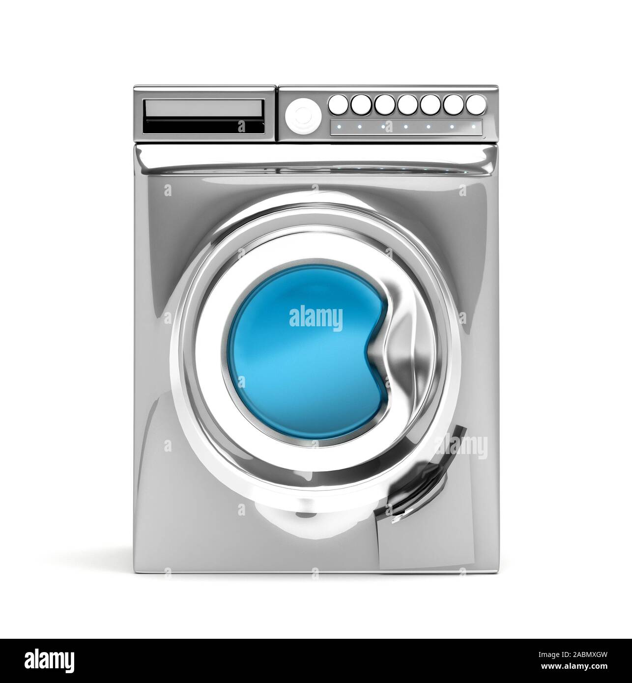 Washer.3d rendering, washing machine model 3d illustration Stock Photo ...
