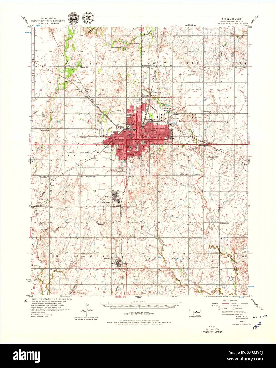 Map of enid oklahoma hi-res stock photography and images - Alamy