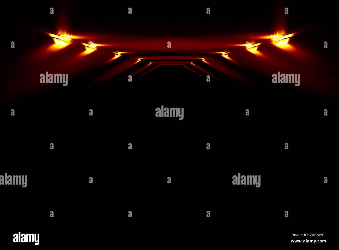 Fantastic red background with spotlights.3d rendering, 3d illustration ...