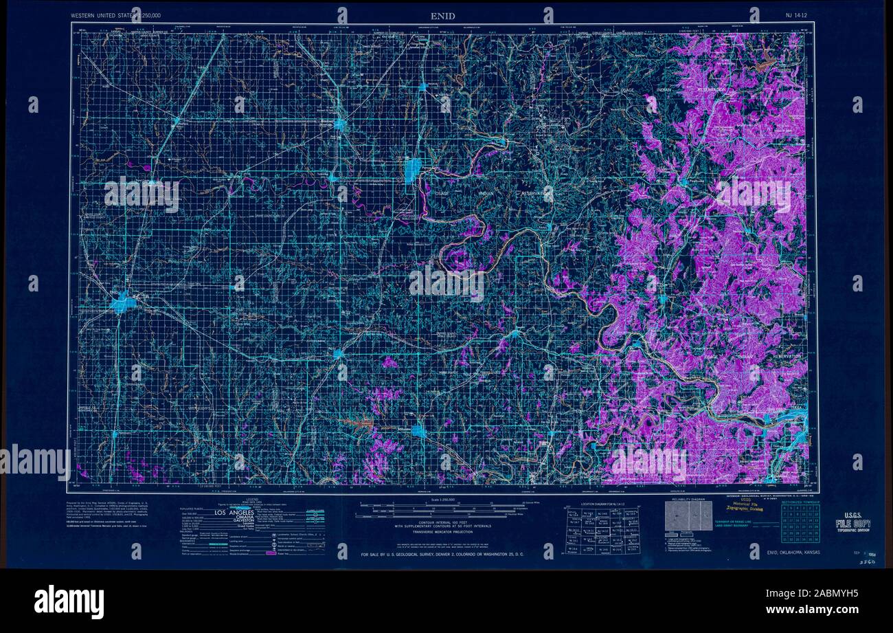 Map of enid oklahoma hi-res stock photography and images - Alamy