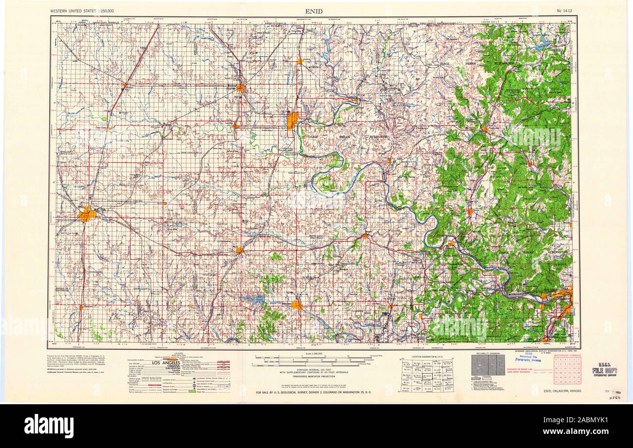 Map of enid oklahoma hi-res stock photography and images - Alamy