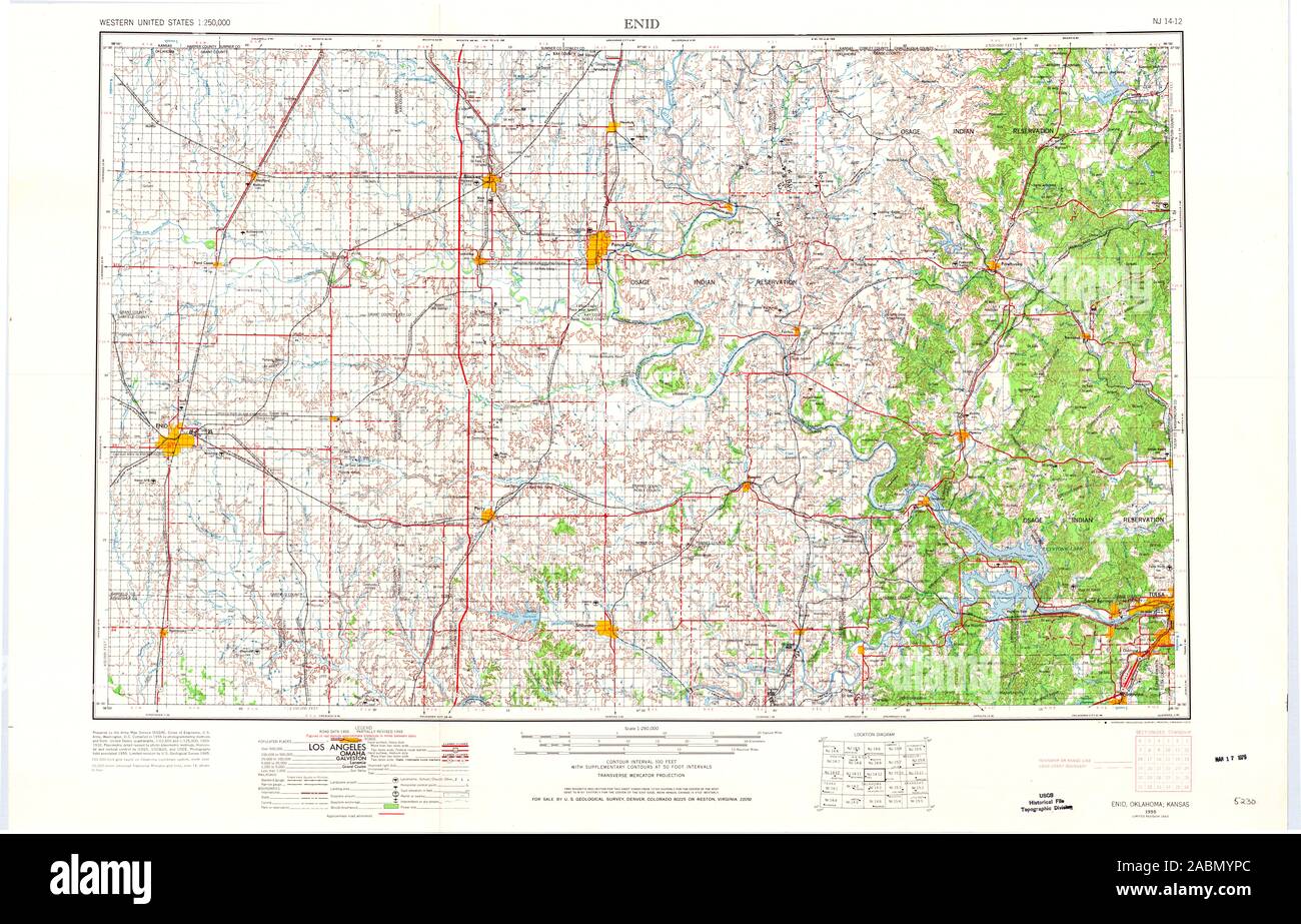 Enid oklahoma map hi-res stock photography and images - Alamy