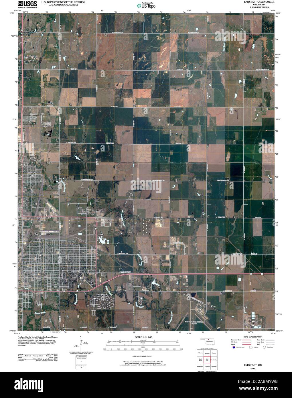Map of enid oklahoma hi-res stock photography and images - Alamy