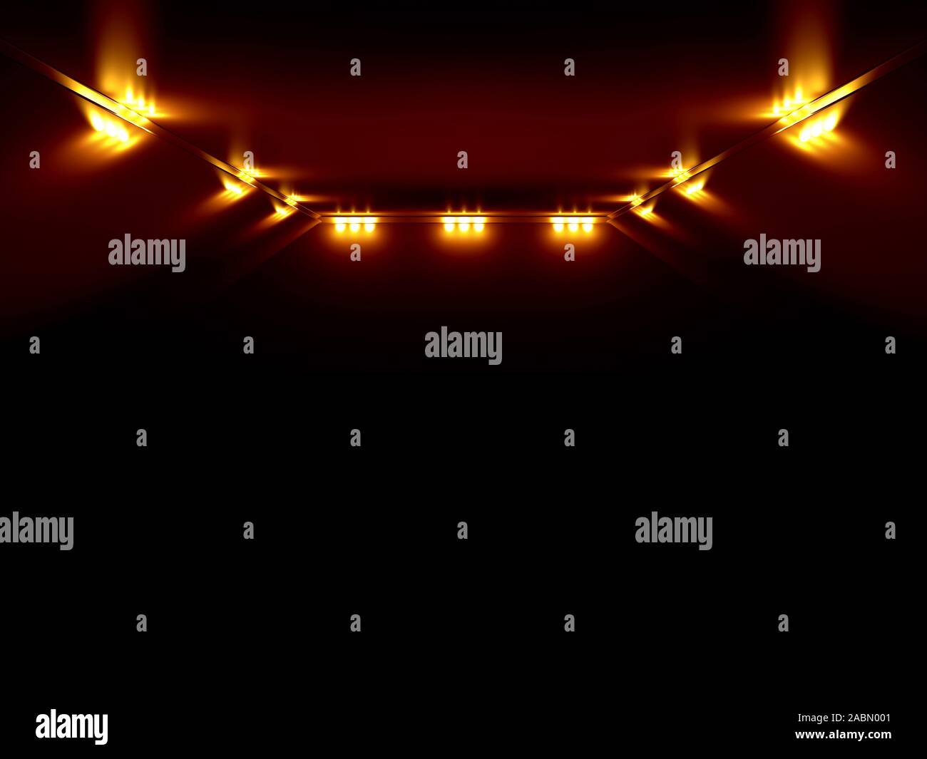 Fantastic red background with spotlights.3d rendering, 3d illustration ...