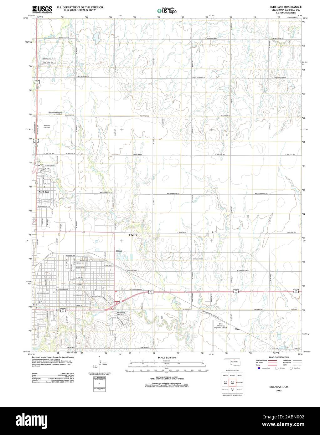 Map of enid oklahoma hi-res stock photography and images - Alamy