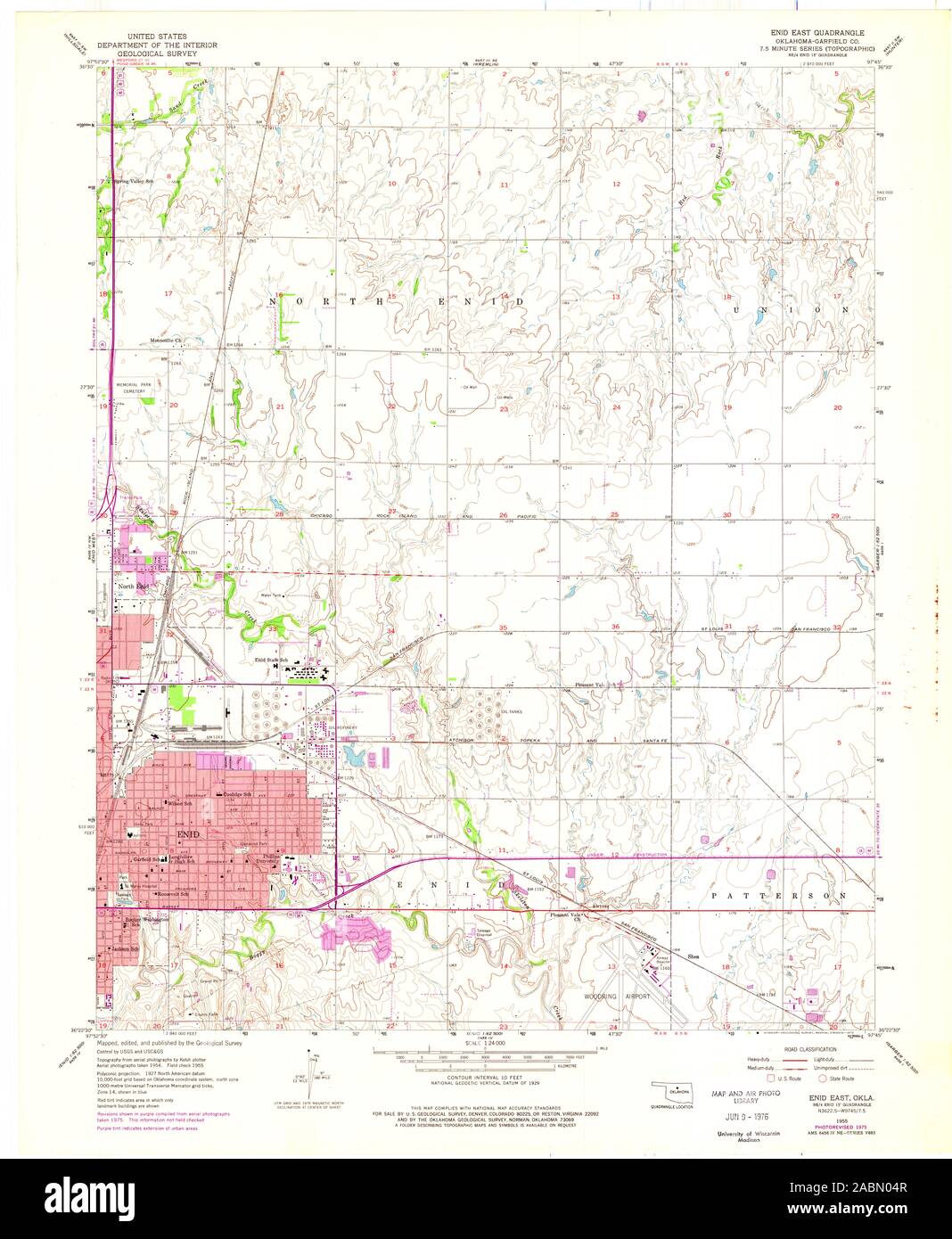 Map of enid oklahoma hi-res stock photography and images - Alamy