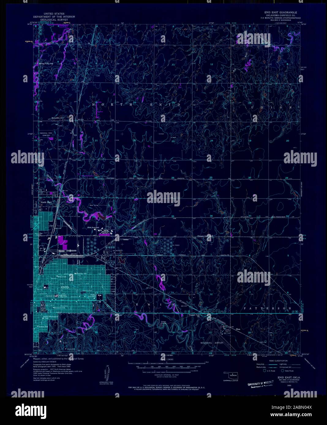 Map of enid oklahoma hi-res stock photography and images - Alamy