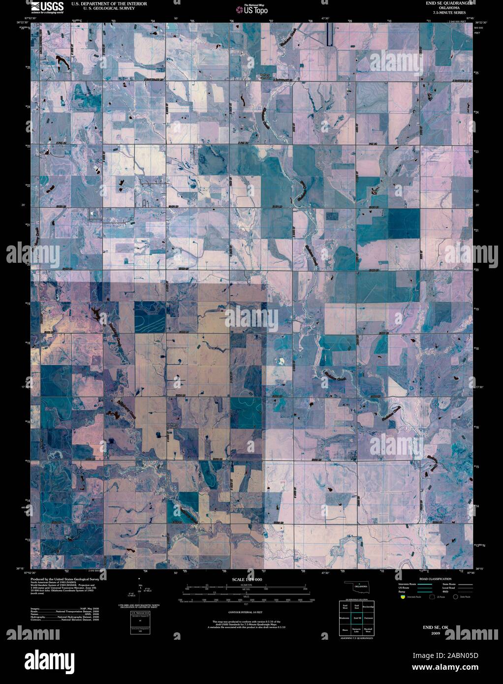 Map of enid oklahoma hi-res stock photography and images - Alamy