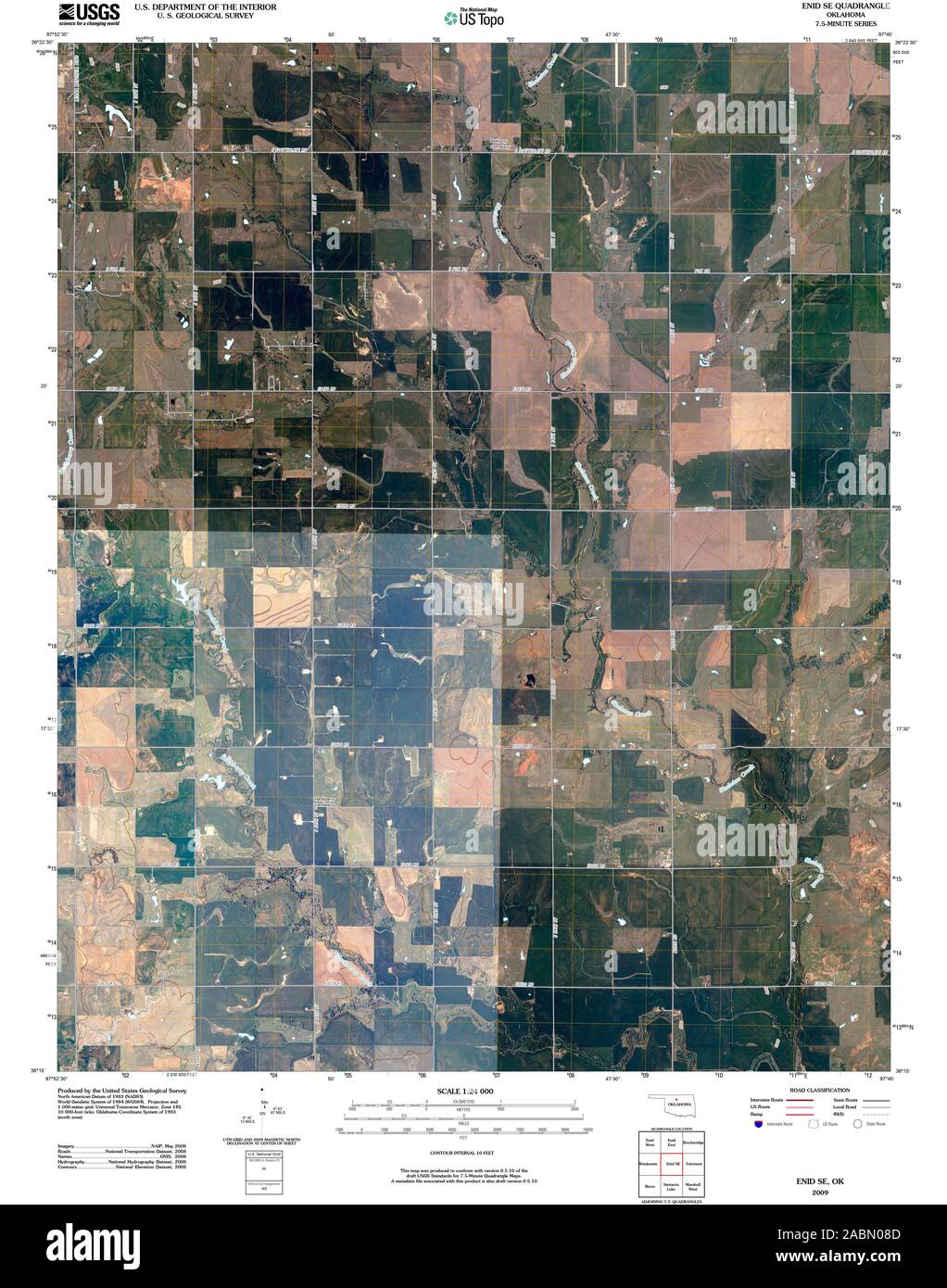 Map of enid oklahoma hi-res stock photography and images - Alamy