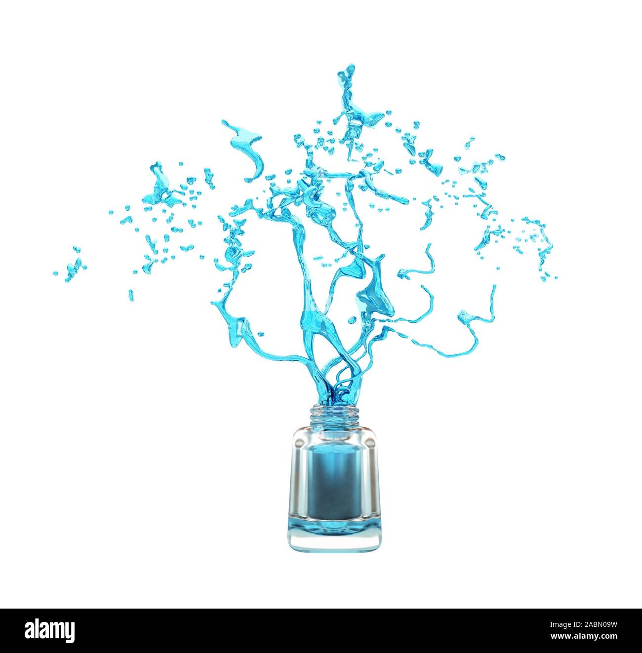 Blue nail polish splash hi-res stock photography and images - Alamy